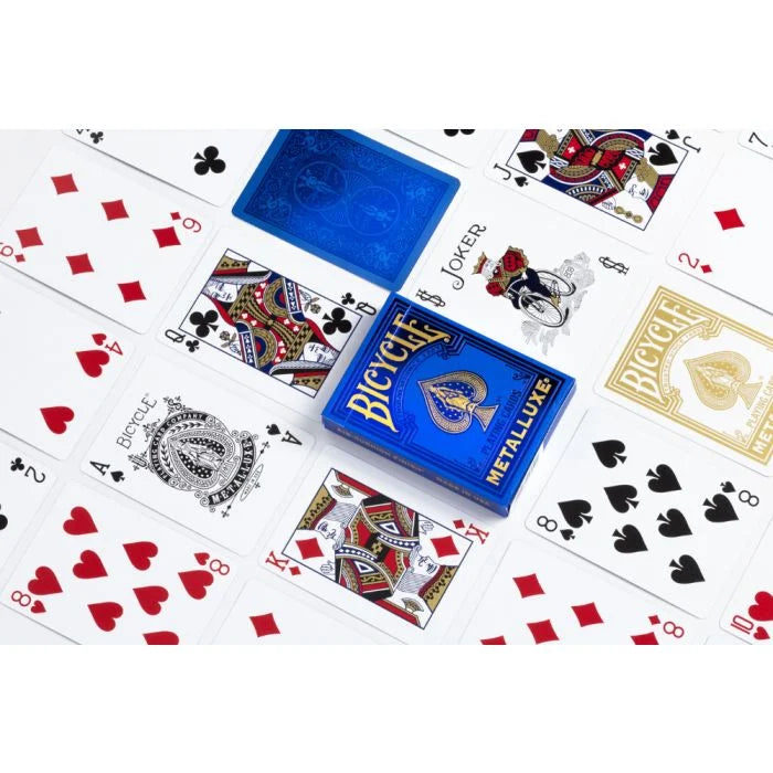 Metalluxe Blue - Bicycle Playing Cards — Games World South Australia