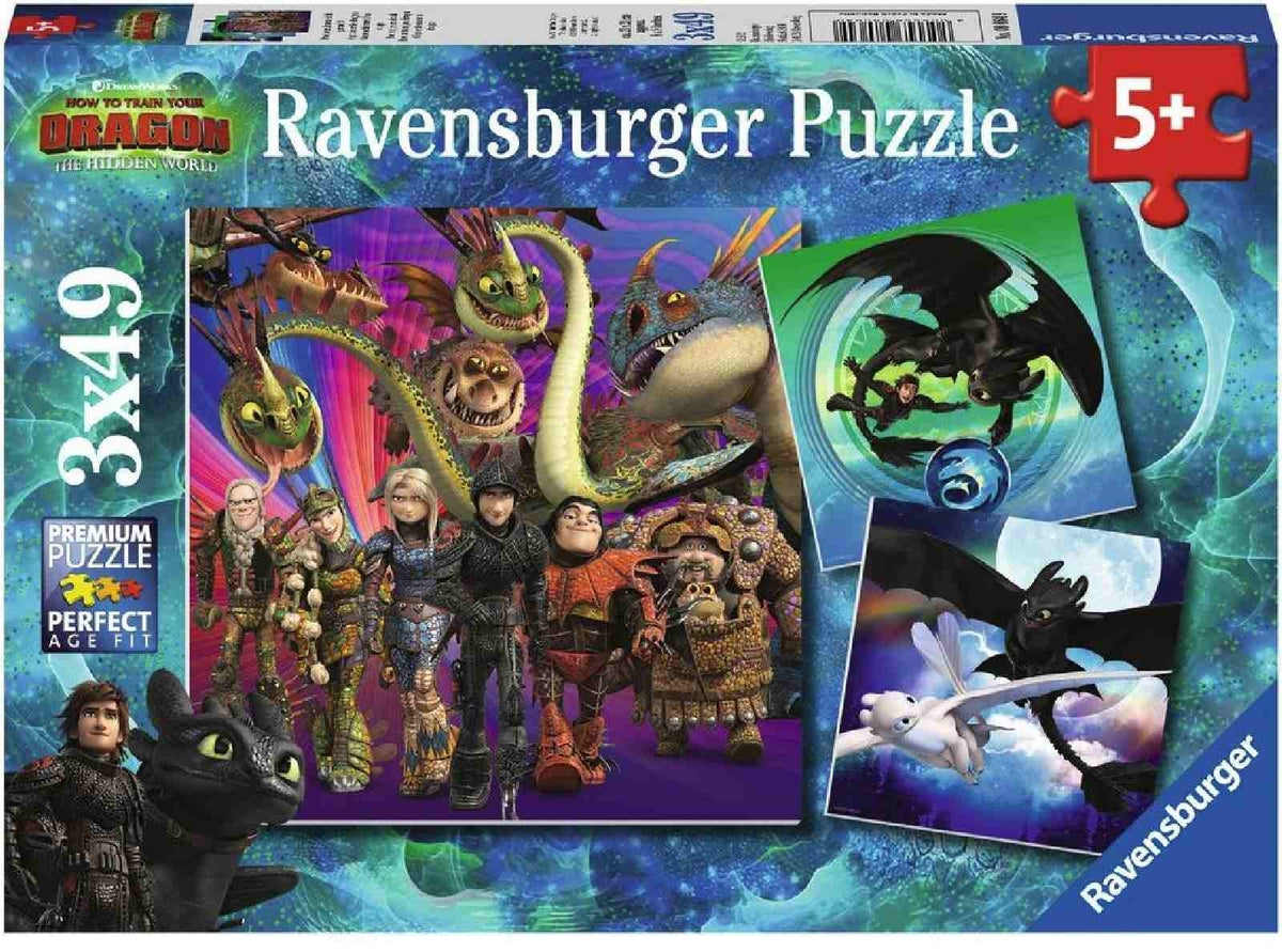 HTTYD How to Train your Dragon 3x49pc — Games World South Australia